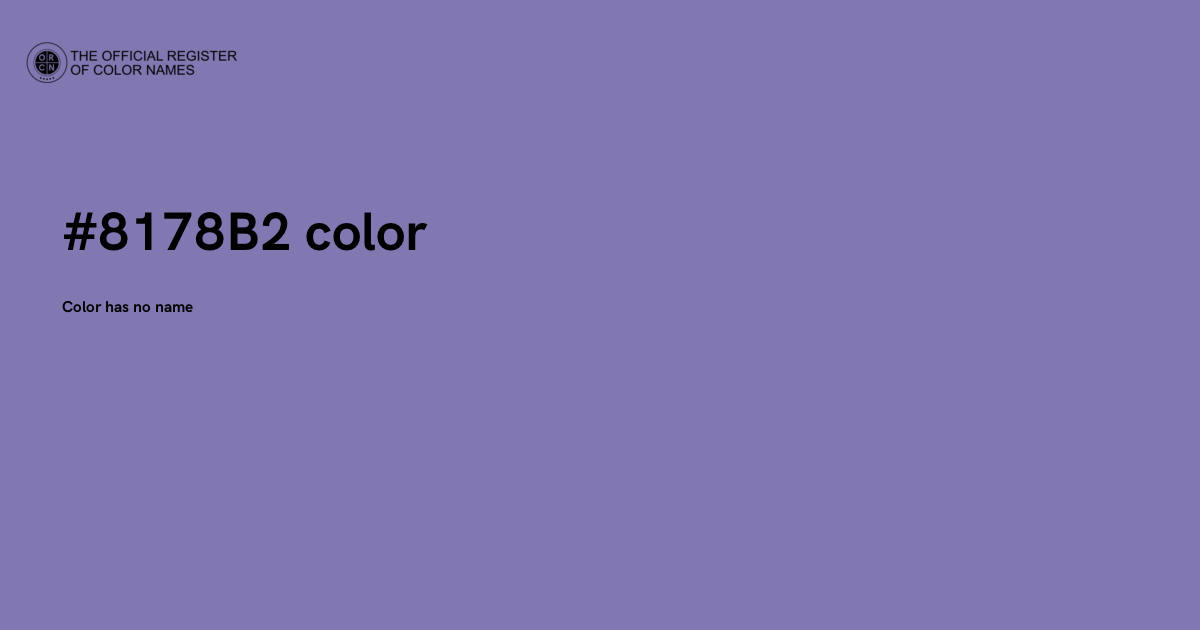 Color #8178B2 - The Official Register of Color Names