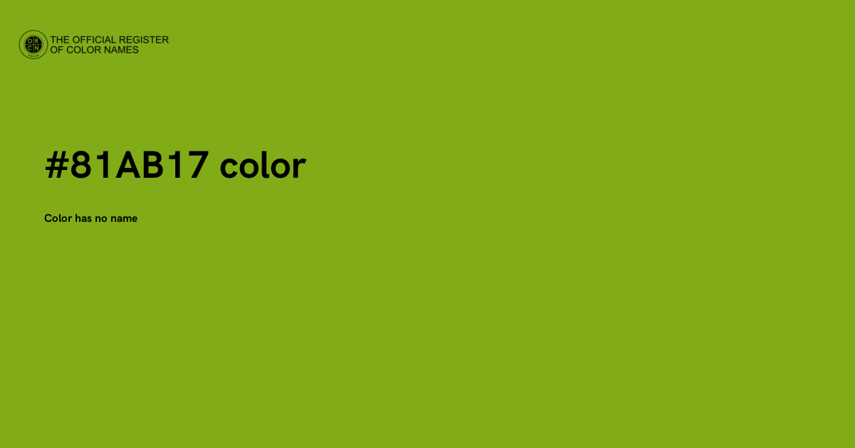 Color #81AB17 - The Official Register of Color Names