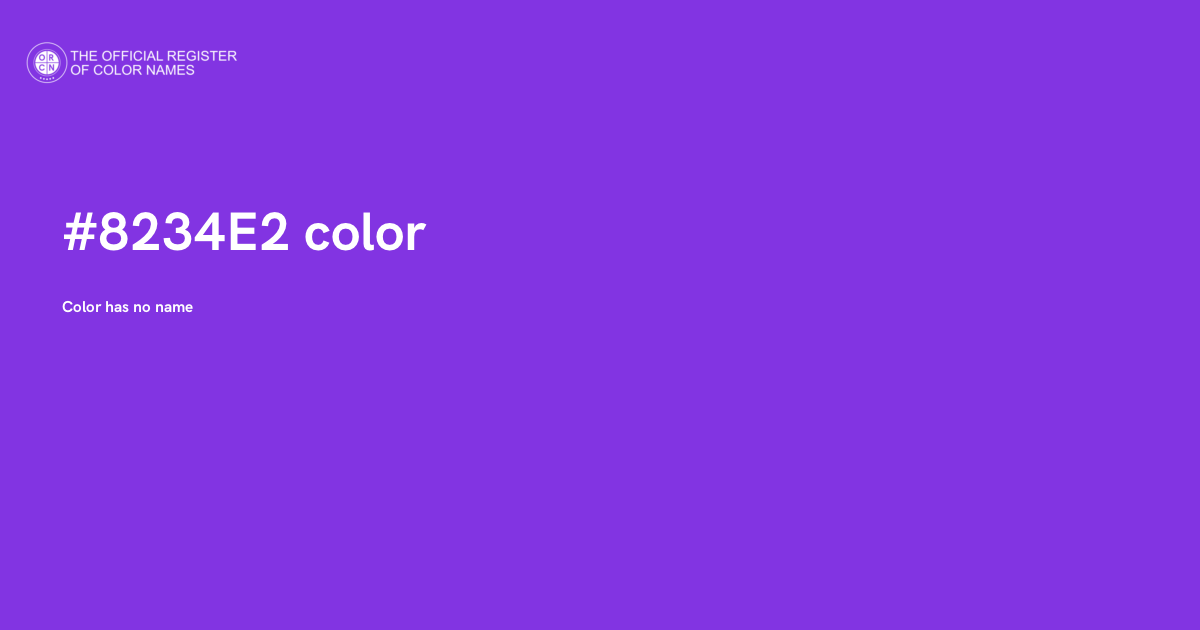 Color #8234E2 - The Official Register of Color Names