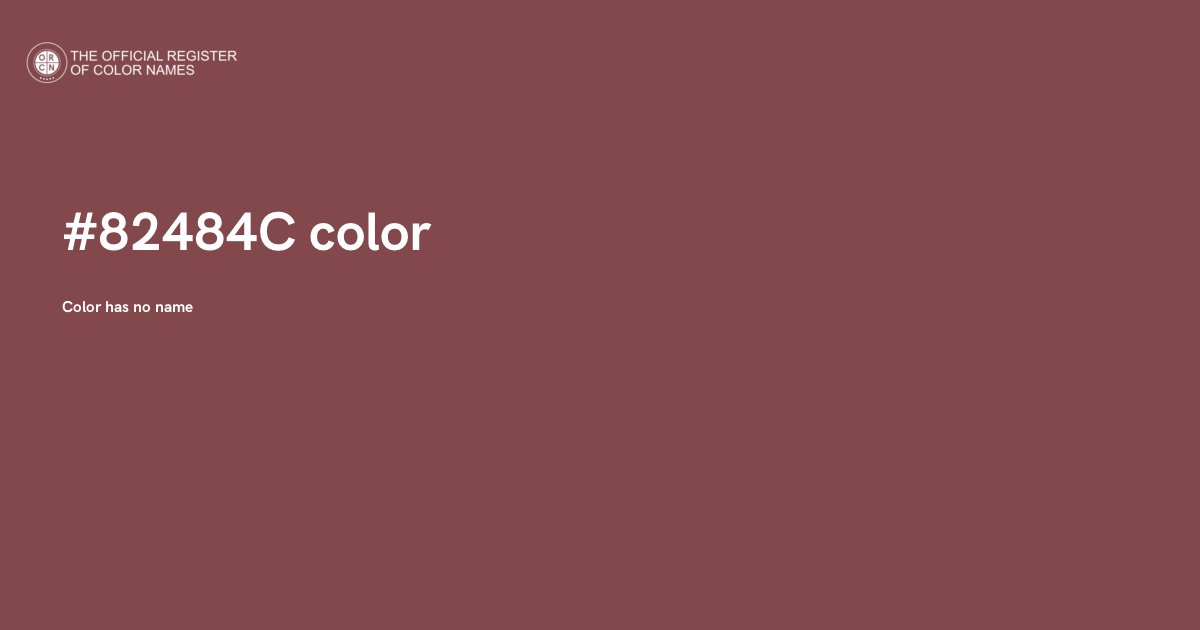 Color #82484C - The Official Register of Color Names