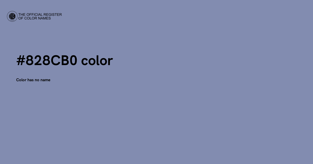 Color #828CB0 - The Official Register of Color Names
