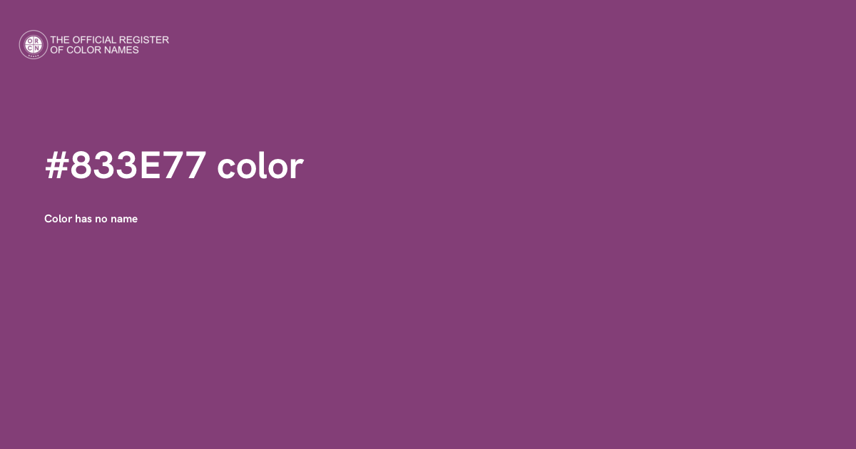 Genie color - #833E77 - The Official Register of Color Names