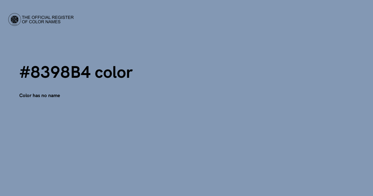 Color #8398B4 - The Official Register of Color Names
