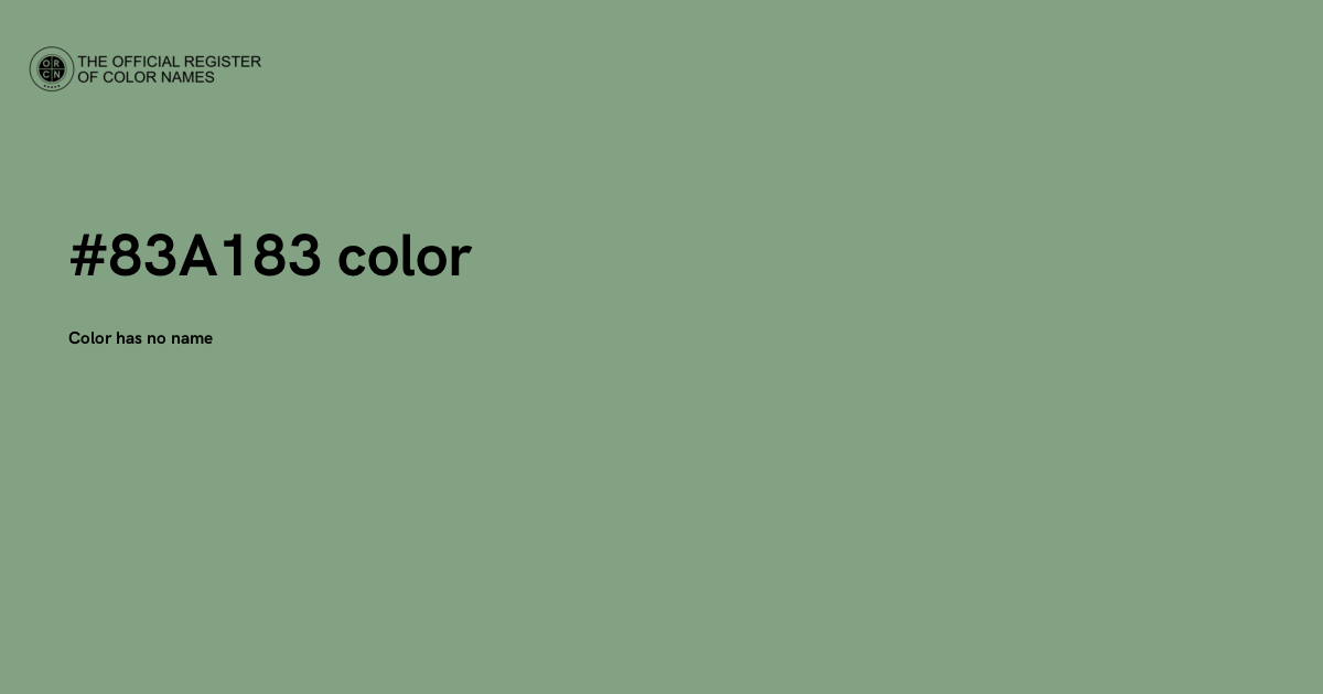 Color #83A183 - The Official Register of Color Names