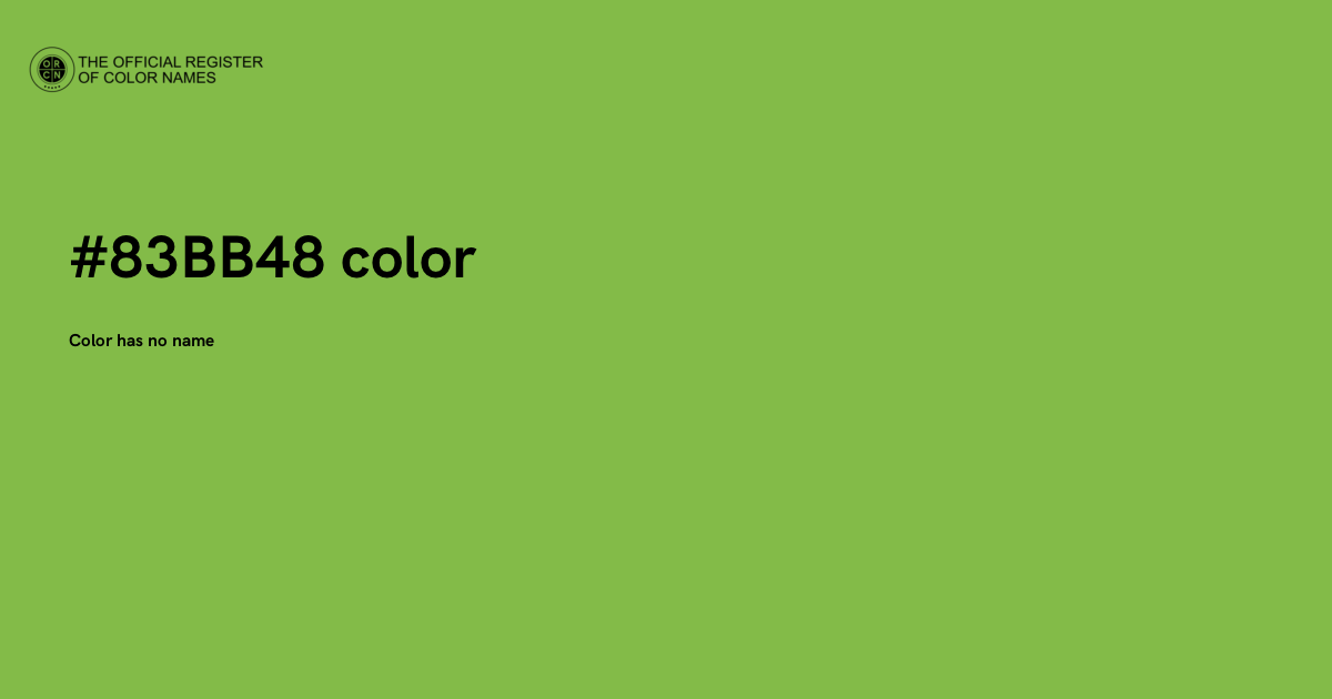 Color #83BB48 - The Official Register of Color Names