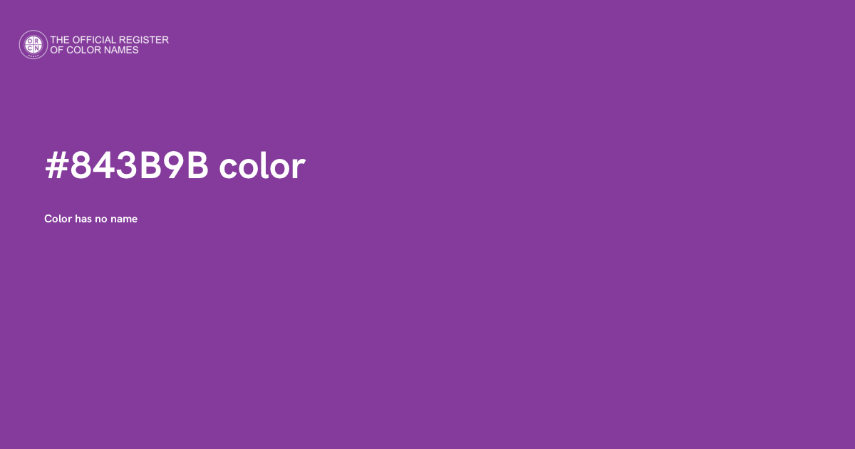 Color #843B9B - The Official Register of Color Names