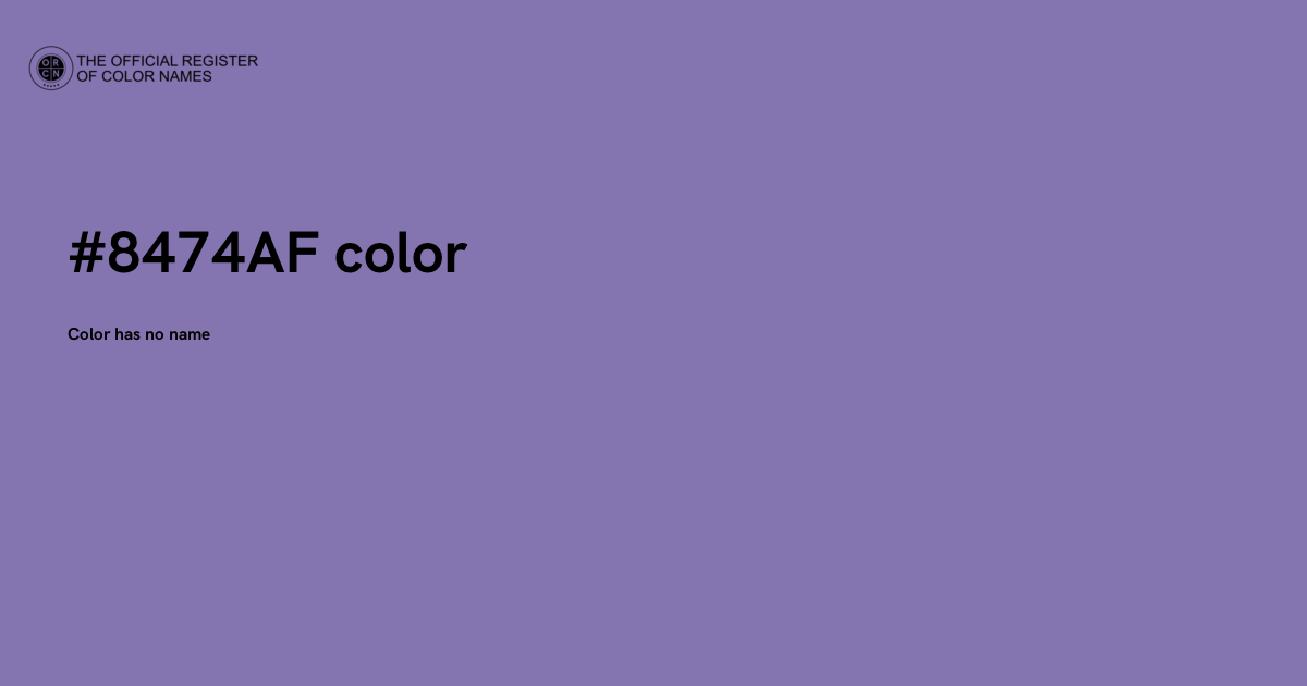 Color #8474AF - The Official Register of Color Names