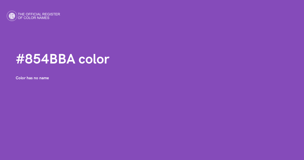 Color #854BBA - The Official Register of Color Names