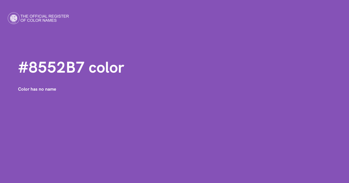 Color #8552B7 - The Official Register of Color Names
