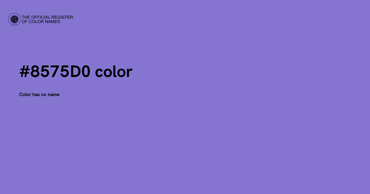Color #8575D0 - The Official Register of Color Names