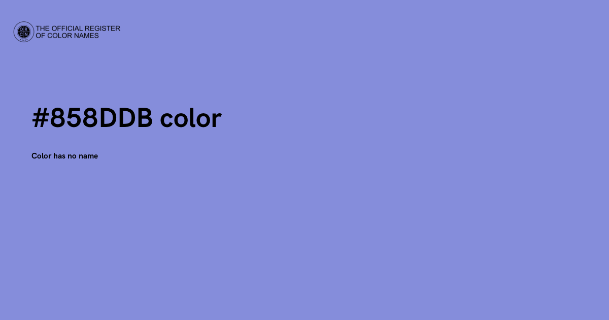 Color #858DDB - The Official Register of Color Names