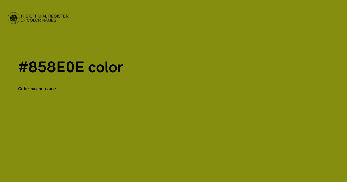 Color #858E0E - The Official Register of Color Names
