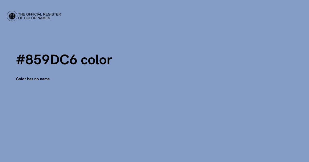 Color #859DC6 - The Official Register of Color Names