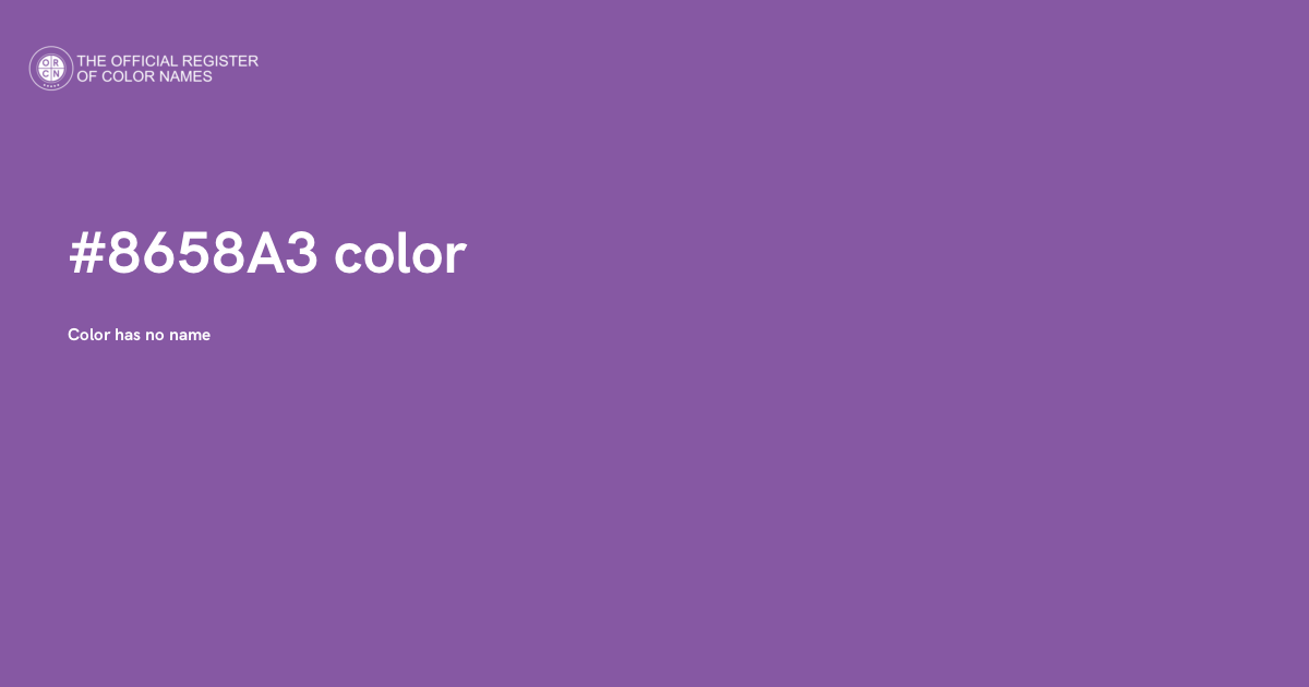 Color #8658A3 - The Official Register of Color Names
