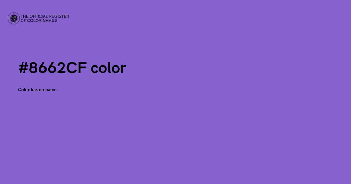 Color #8662CF - The Official Register of Color Names