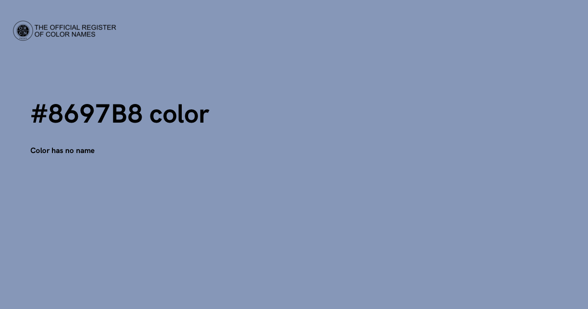 Color #8697B8 - The Official Register of Color Names