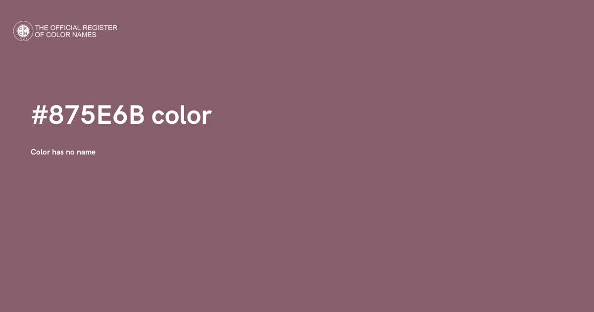 Color #875E6B - The Official Register of Color Names