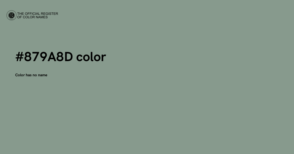Color #879A8D - The Official Register of Color Names
