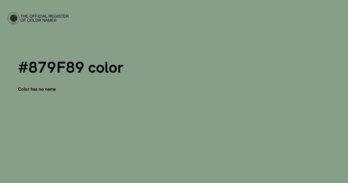 Color #879F89 - The Official Register of Color Names
