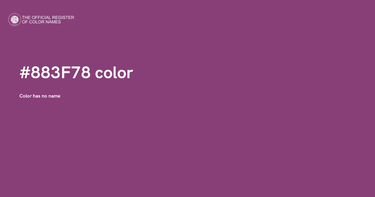 Color #883F78 - The Official Register of Color Names