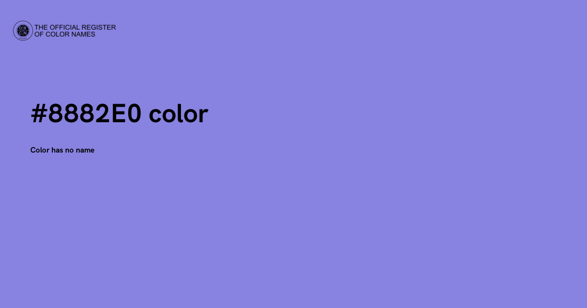 Color #8882E0 - The Official Register of Color Names