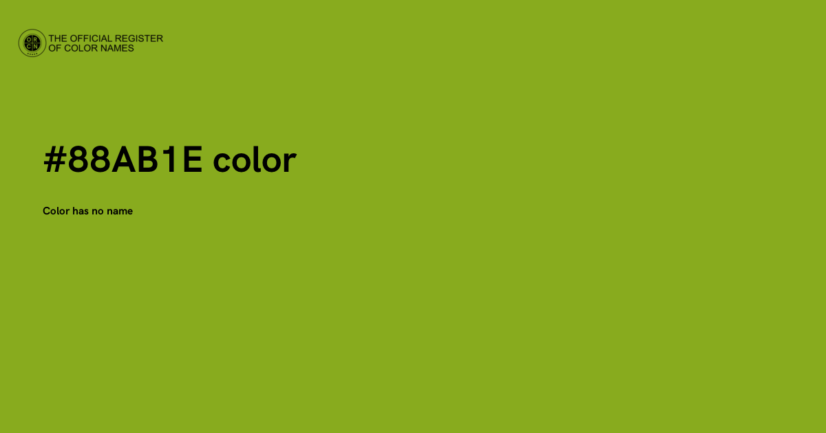 Color #88AB1E - The Official Register of Color Names