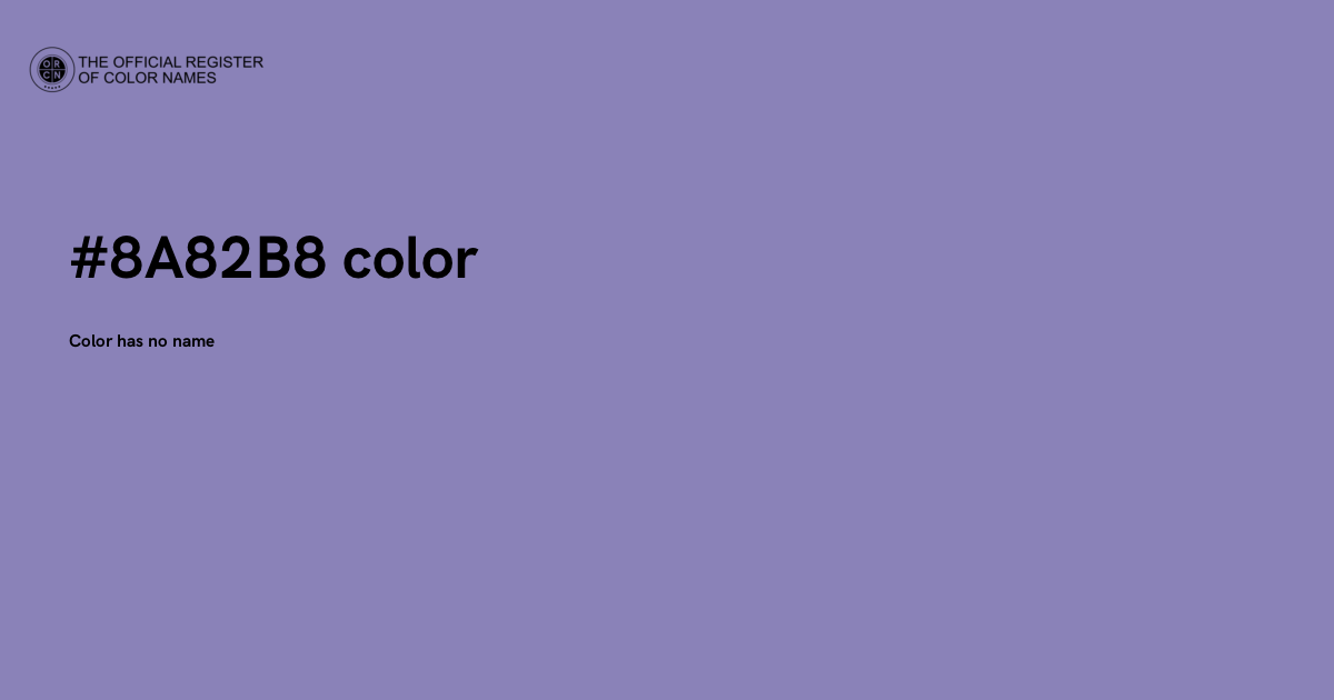 Color #8A82B8 - The Official Register of Color Names