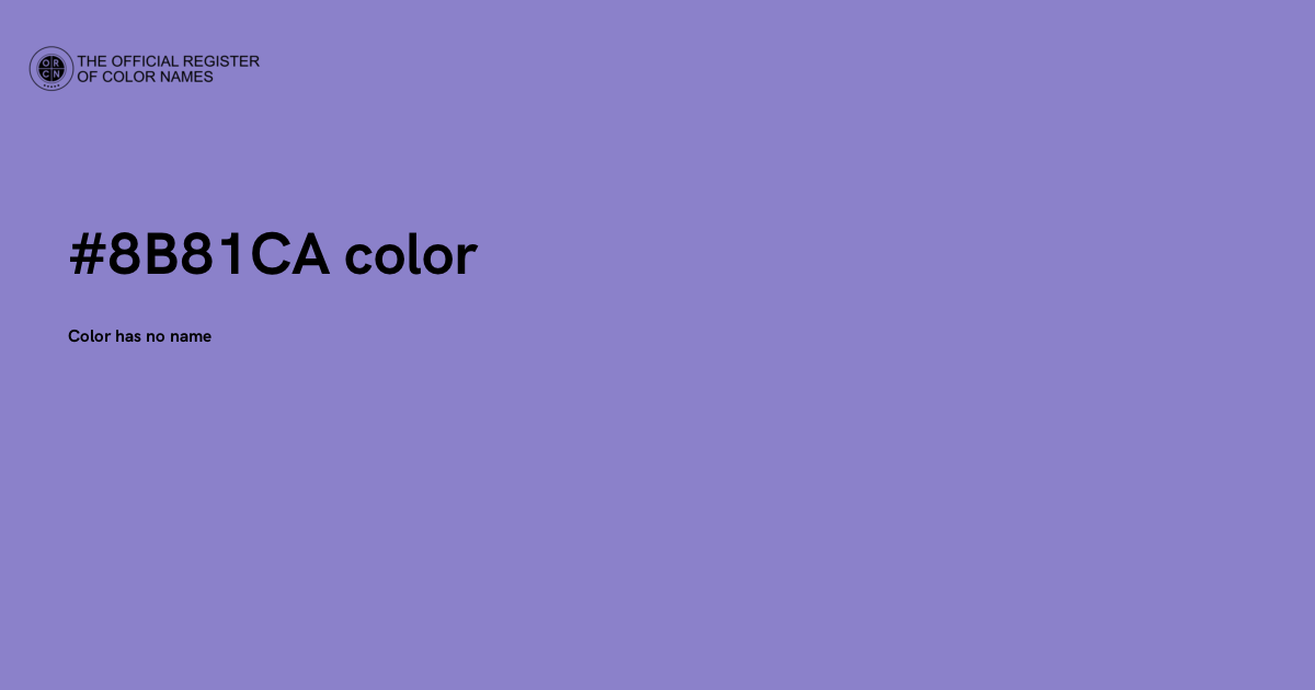 Color #8B81CA - The Official Register of Color Names