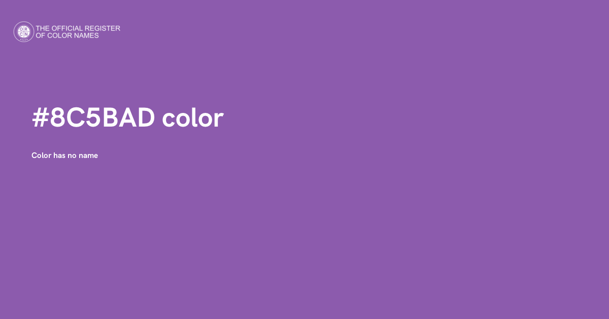 Color #8C5BAD - The Official Register of Color Names