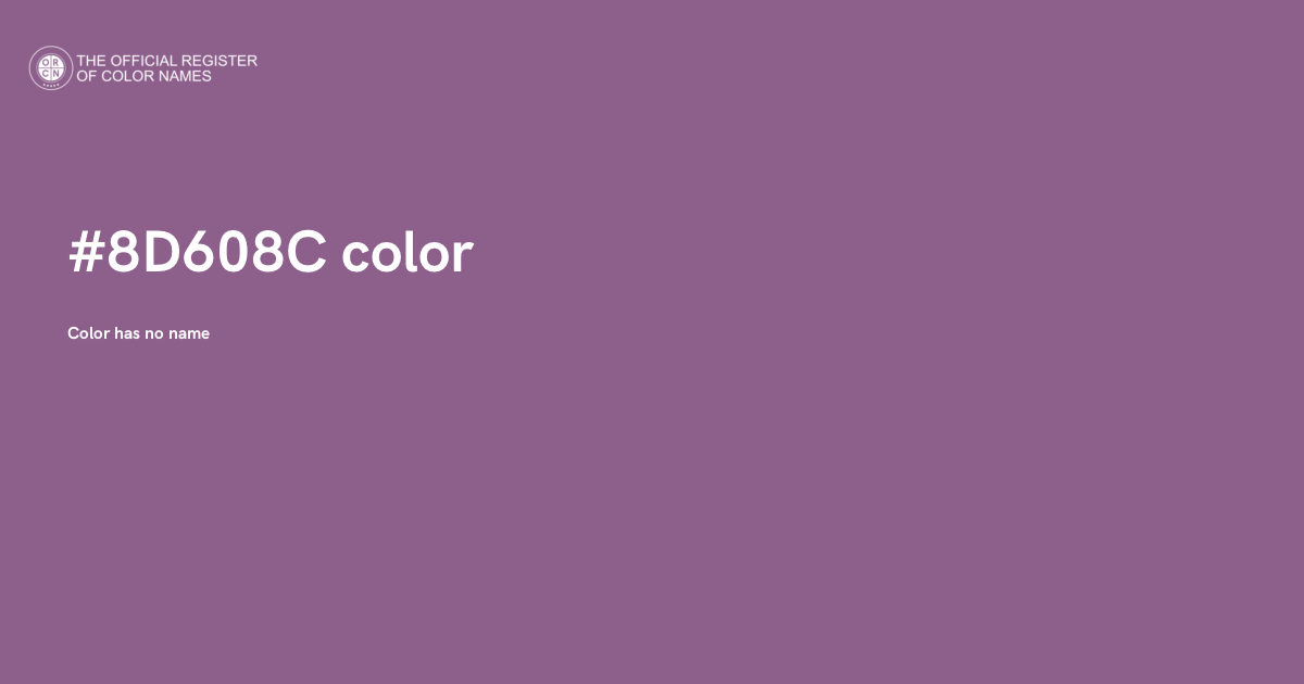 Half color - #8D608C - The Official Register of Color Names