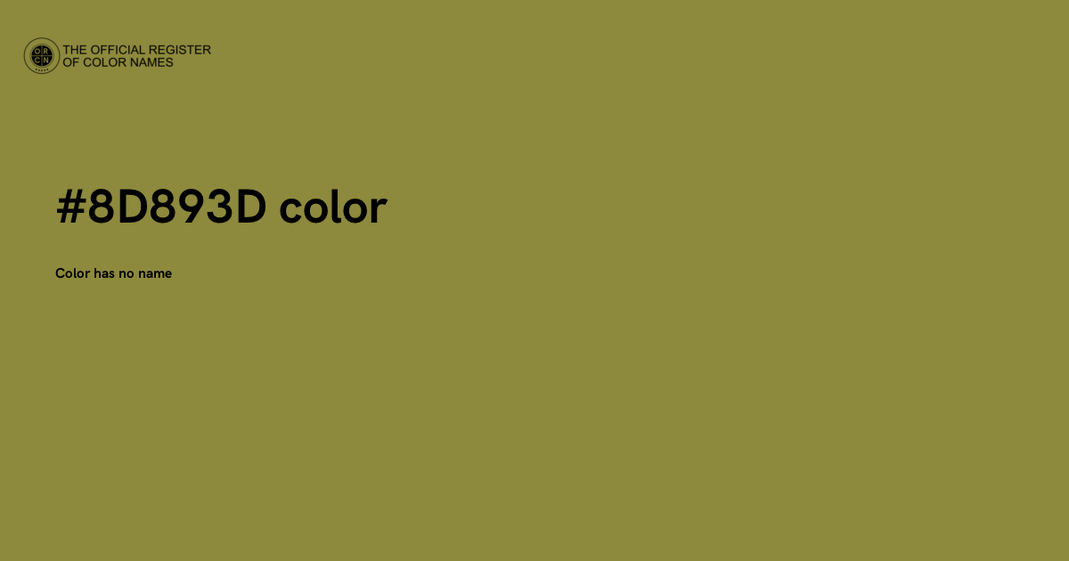 Color #8D893D - The Official Register of Color Names