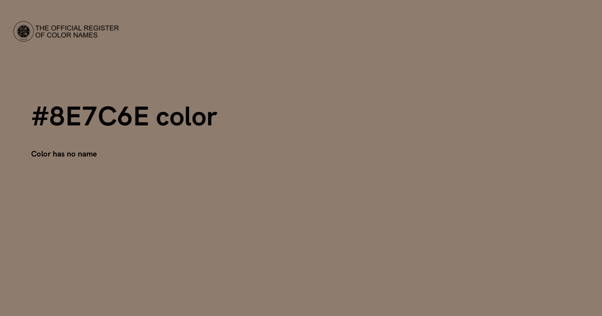 Incognito color - #8E7C6E - The Official Register of Color Names