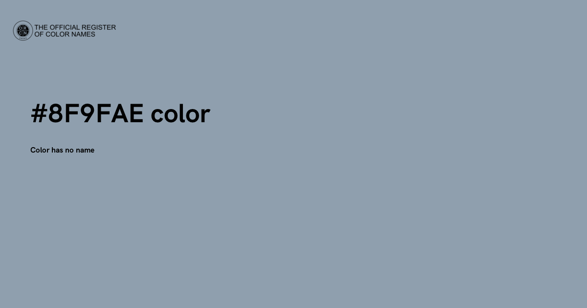 Color #8F9FAE - The Official Register of Color Names