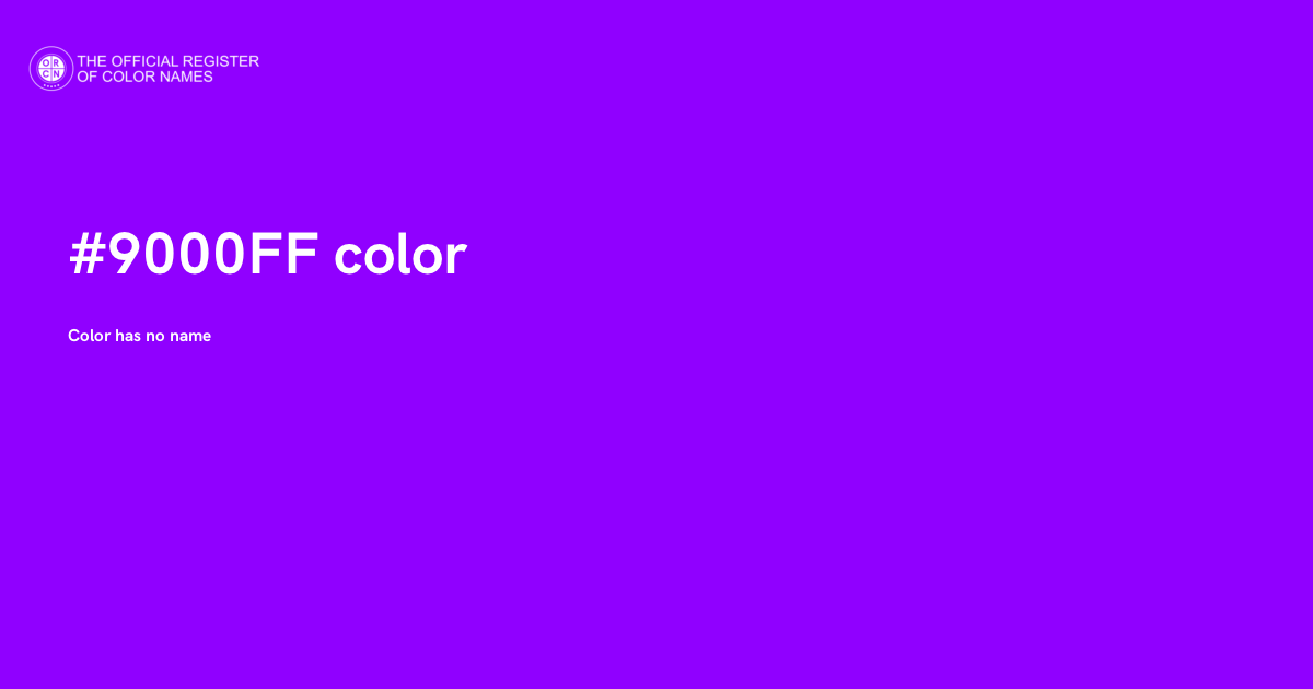 Color #9000FF - The Official Register of Color Names
