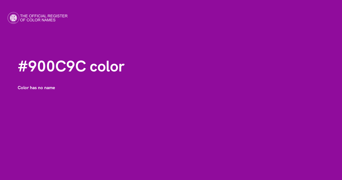 Color #900C9C - The Official Register of Color Names
