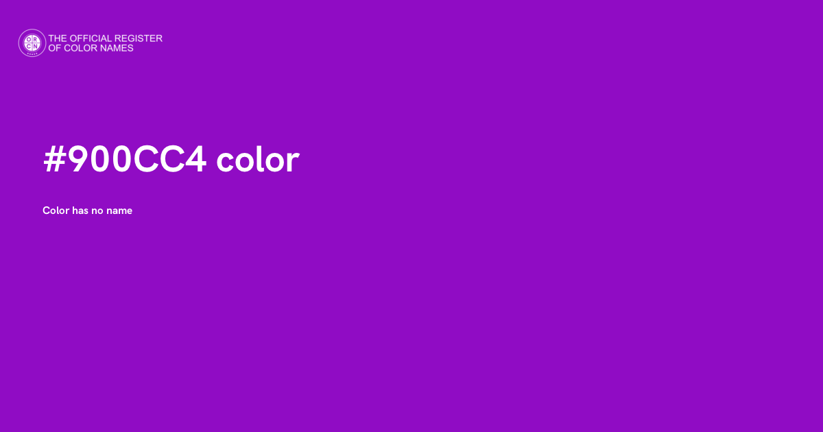 Color #900CC4 - The Official Register of Color Names