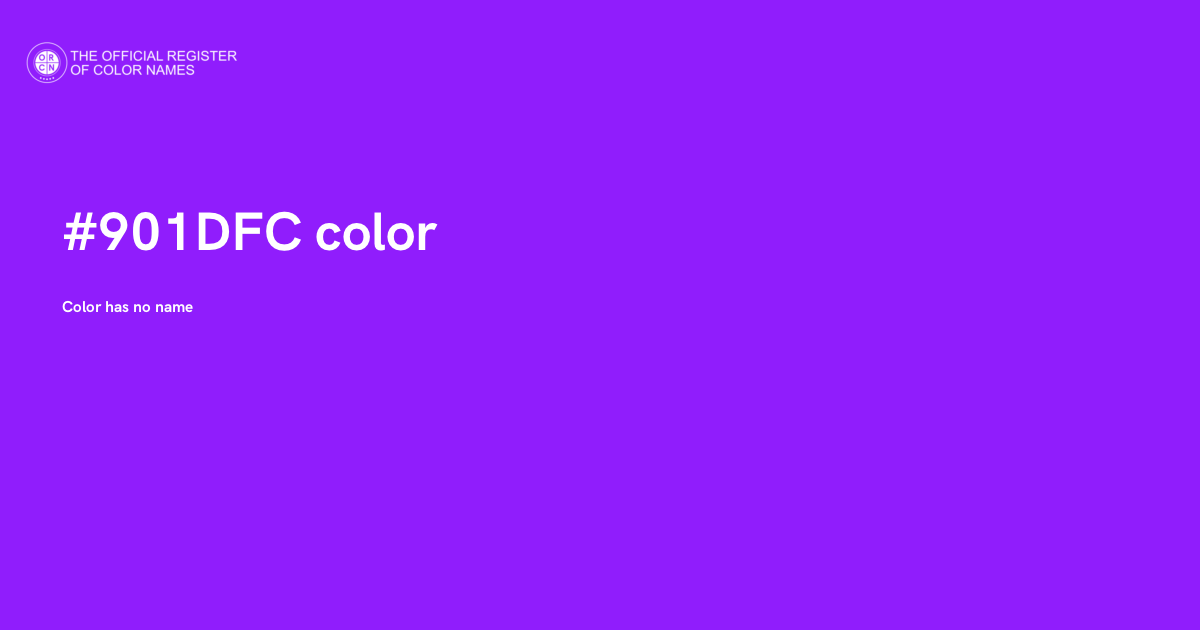 Color #901DFC - The Official Register of Color Names