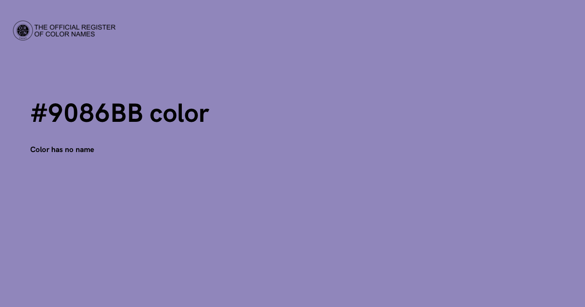 Color #9086BB - The Official Register of Color Names