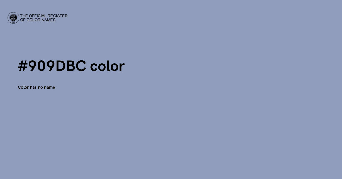 Color #909DBC - The Official Register of Color Names
