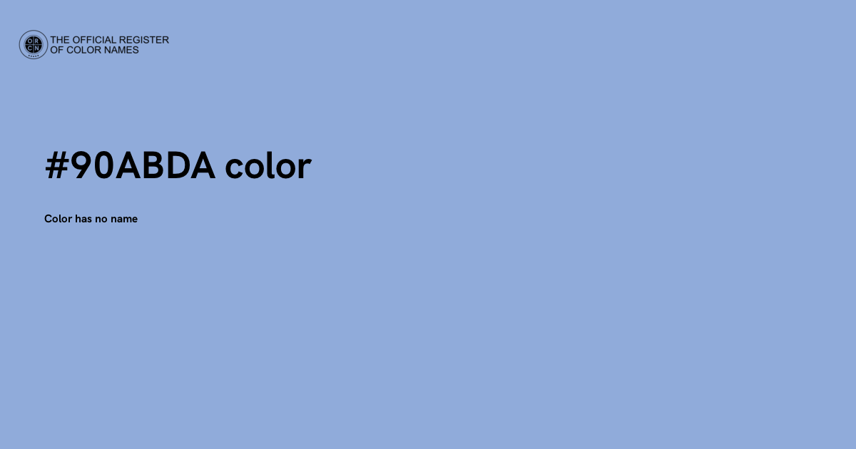 Color #90ABDA - The Official Register of Color Names