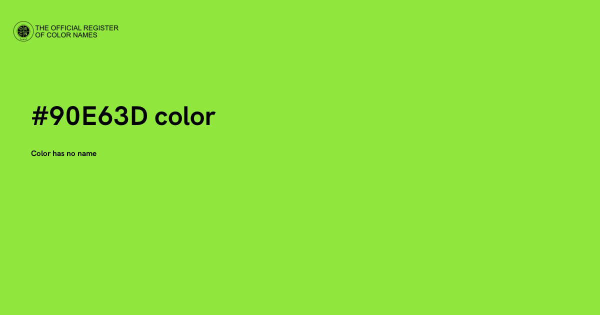 Color #90E63D - The Official Register of Color Names