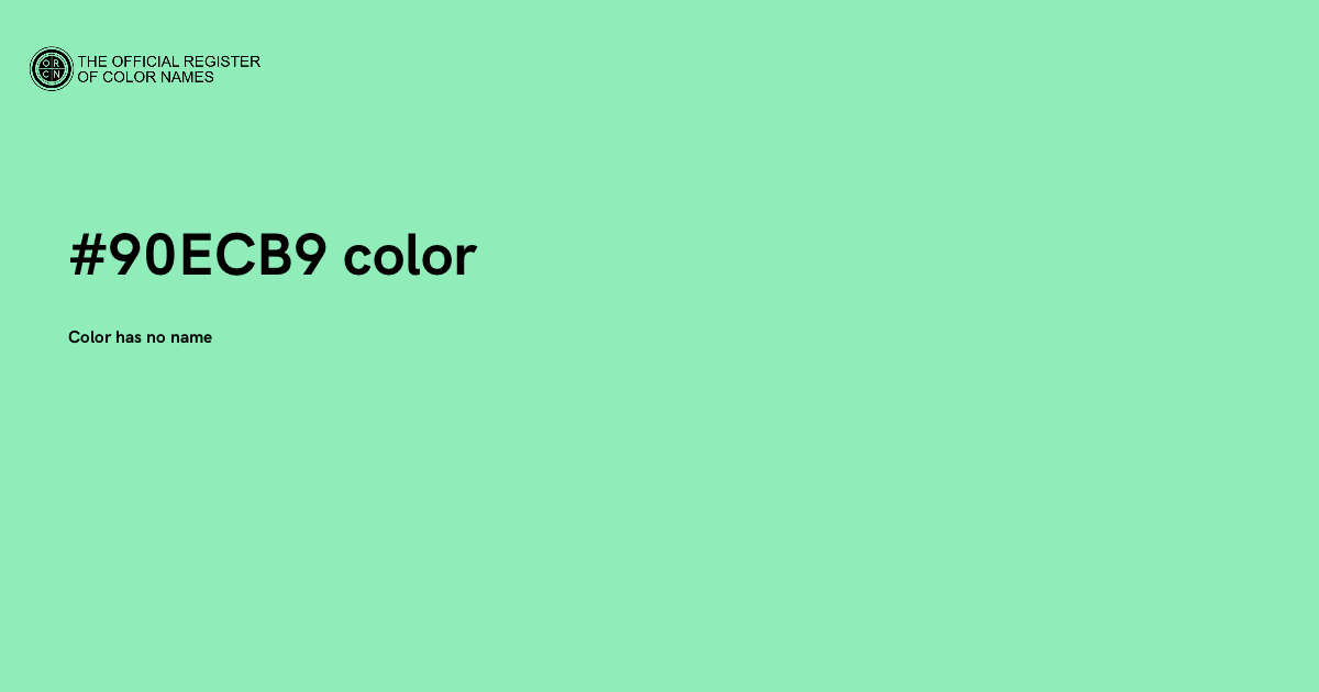 Color #90ECB9 - The Official Register of Color Names