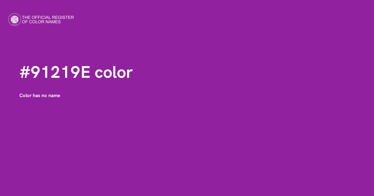 Cobalt Violet Deep color - #91219E - The Official Register of Color Names