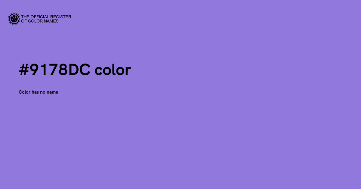 Color #9178DC - The Official Register of Color Names