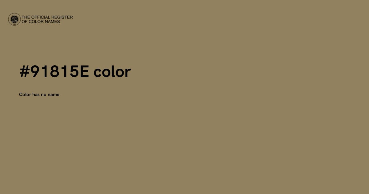 Alloy color - #91815E - The Official Register of Color Names