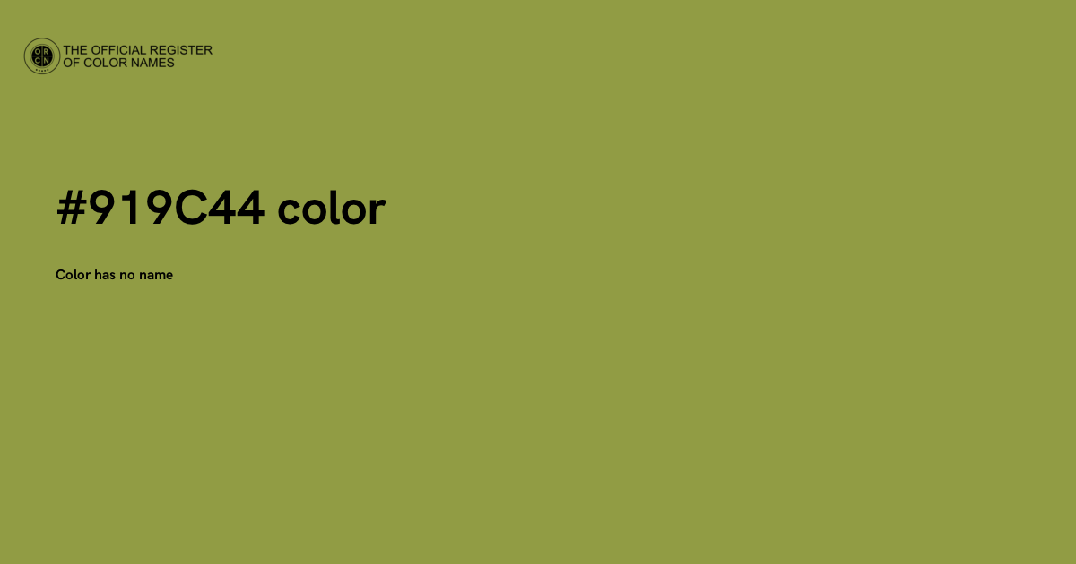 Color #919C44 - The Official Register of Color Names