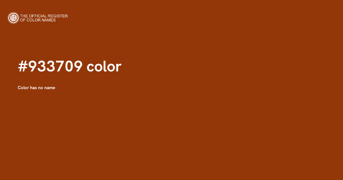 Citrine Brown color - #933709 - The Official Register of Color Names