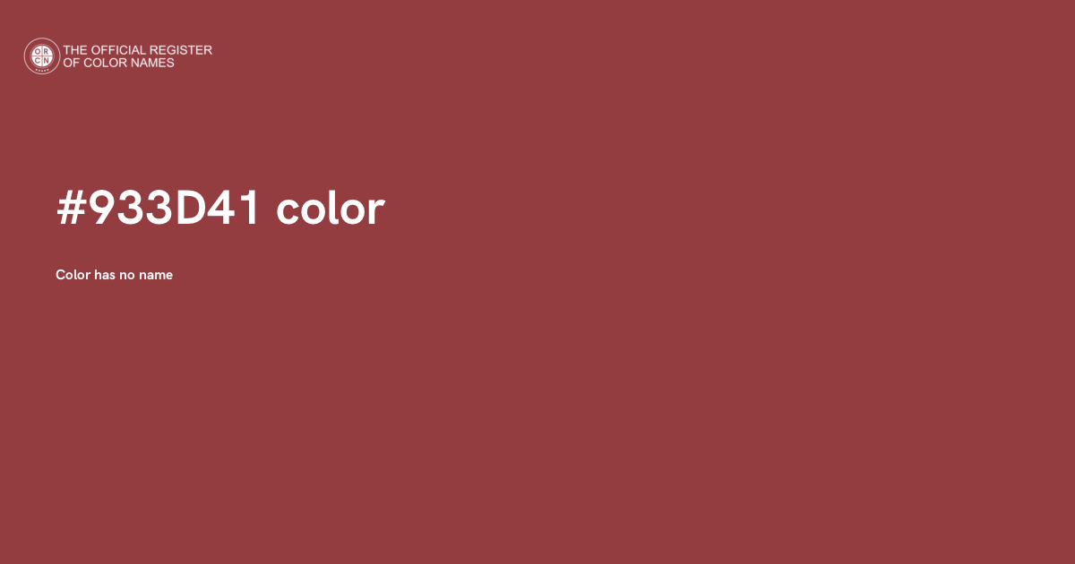 Smoky Topaz color - #933D41 - The Official Register of Color Names