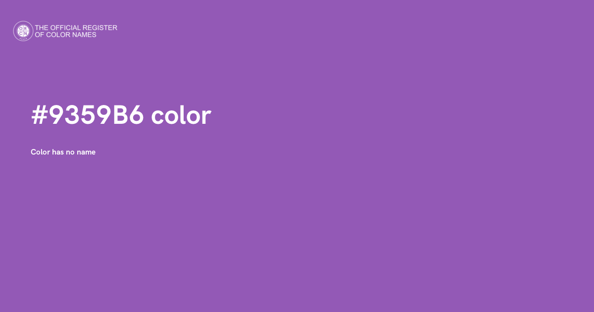 Color #9359B6 - The Official Register of Color Names