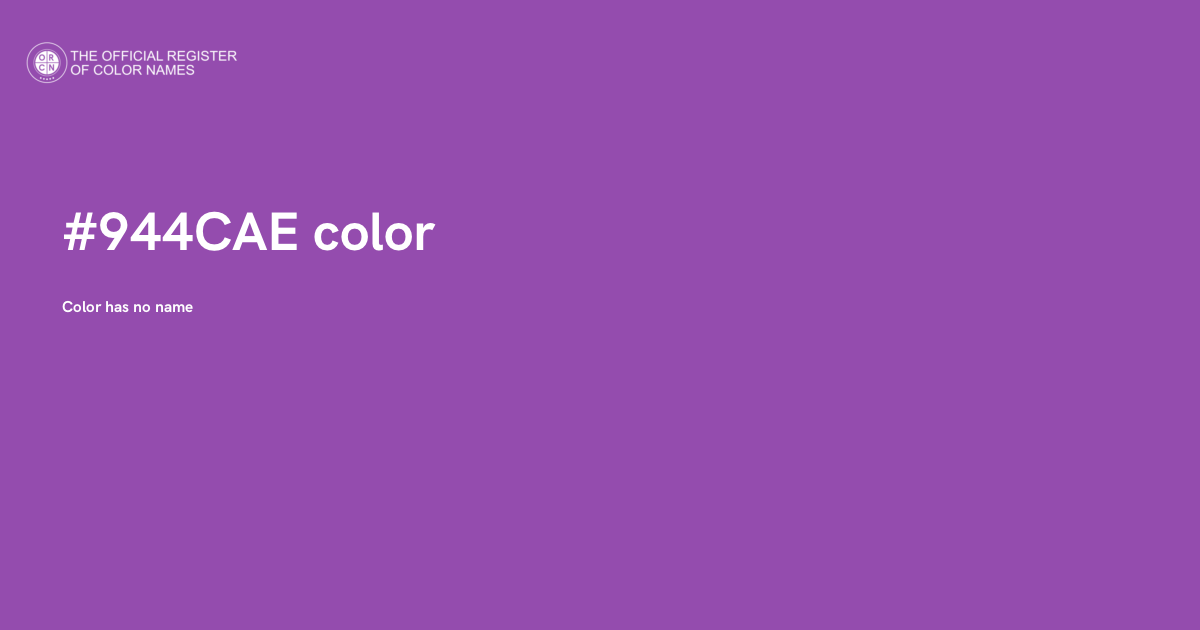 Color #944CAE - The Official Register of Color Names
